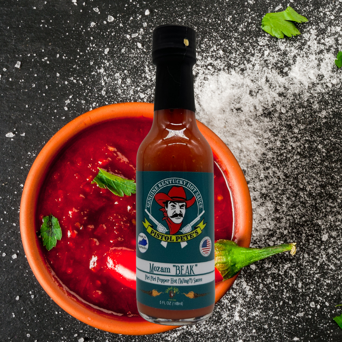 Mozam "Beak" Hot Sauce - Piri Piri (African Birds Eye) Peppers – Pistol ...